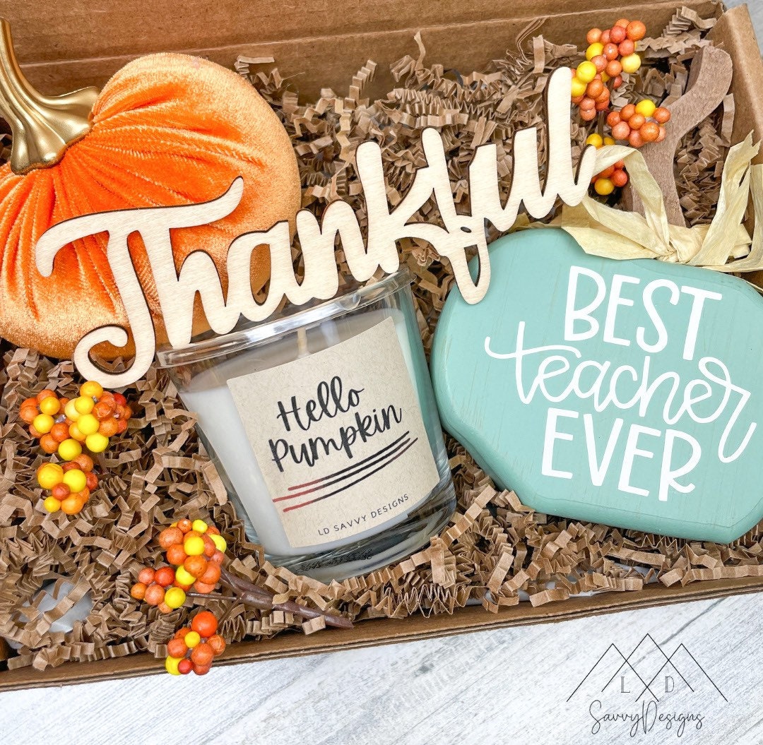 FALL Gift Box Teacher Fall Gift Box Thankful Gift Box - Etsy