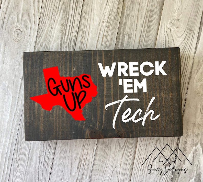 Texas Tech Wreck Em Tech Sign | Etsy