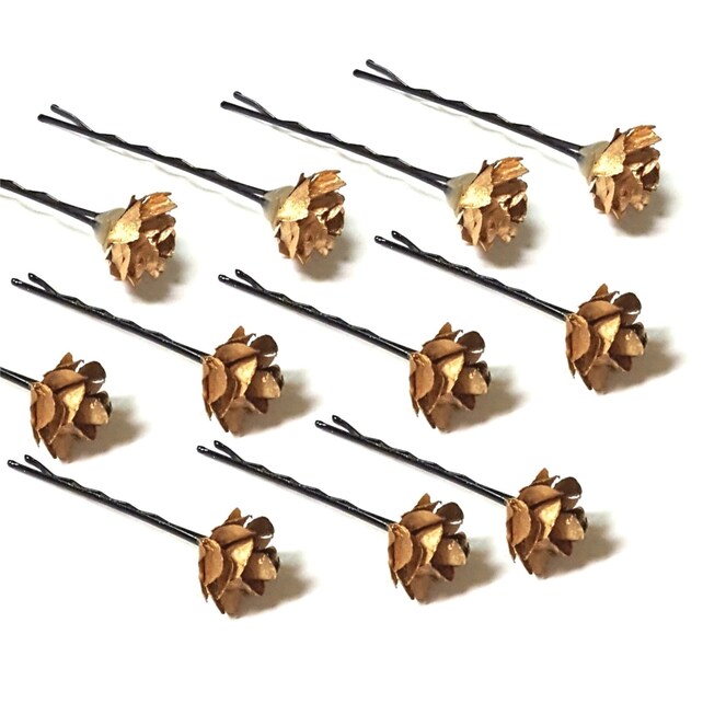 Gold Flower Clips - Etsy