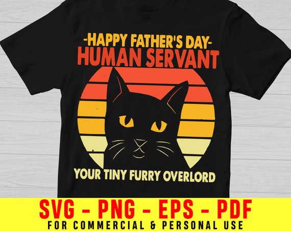 Feliz Día del Padre Siervo Humano Svg Día del Padre Svg Gato - Etsy México