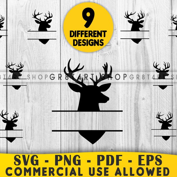 Deer Monogram Svg - Etsy