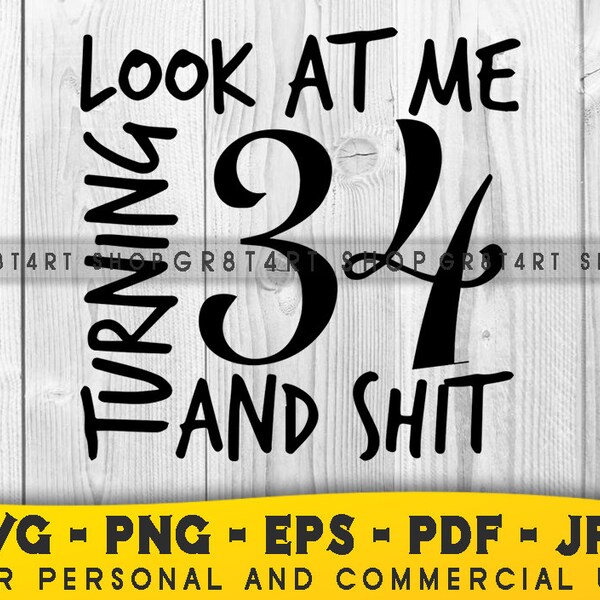 34th Birthday - Etsy