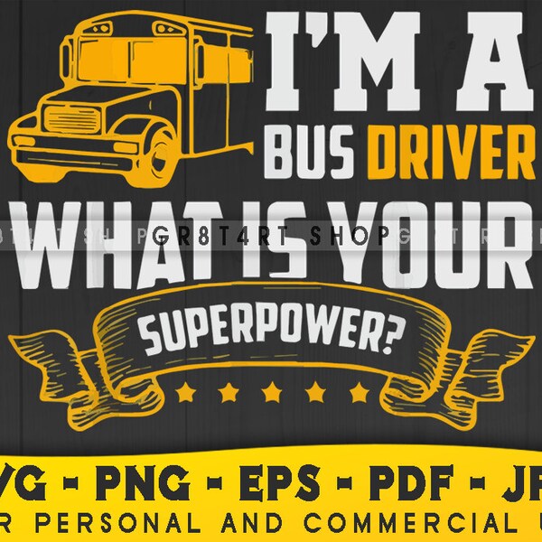 Bus Driver Super Power Svg - Etsy Ireland Bus Driver Super Power Svg - Etsy Ireland
