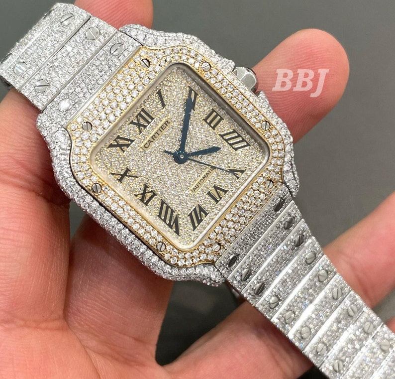 VVS1 D Color Moissanites Fully Bus Down Iced Out Cartier - Etsy