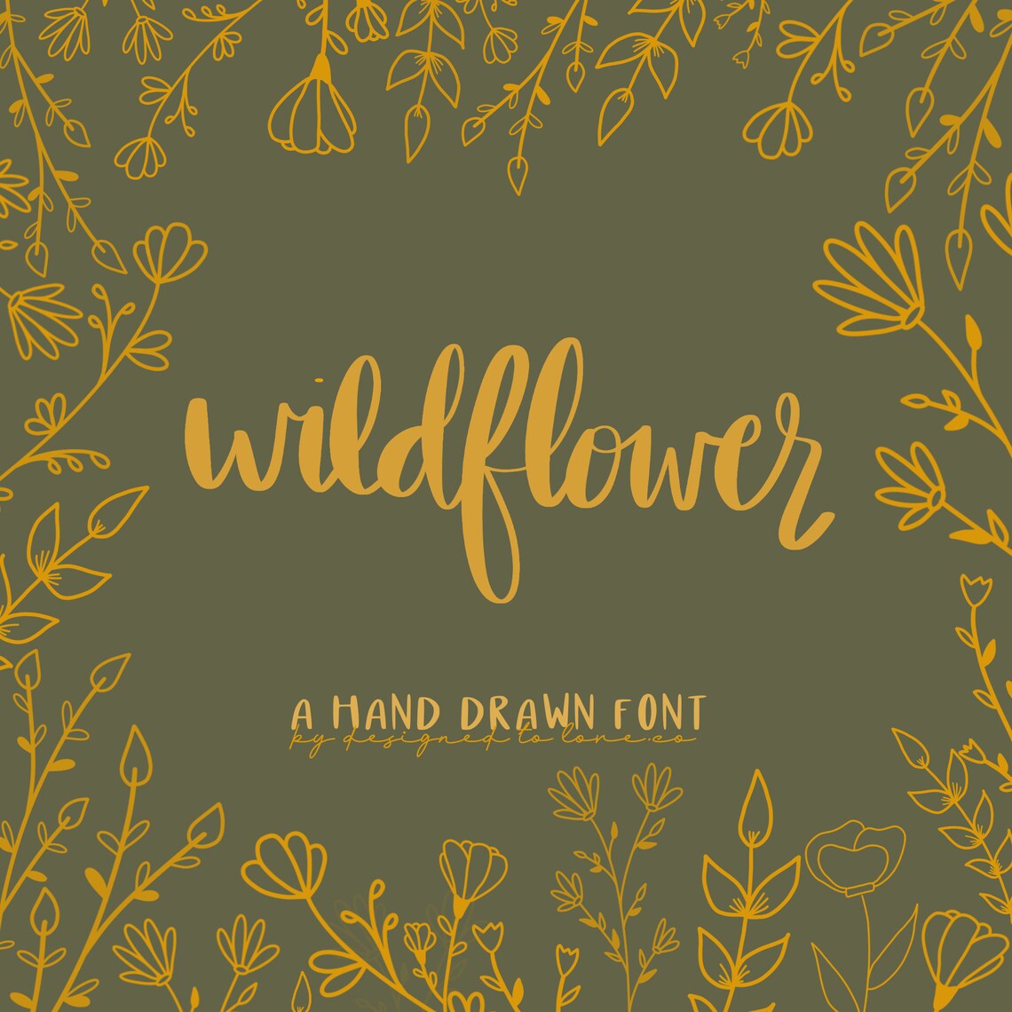 Wildflower / Handwritten Font / Digital Font Download for | Etsy