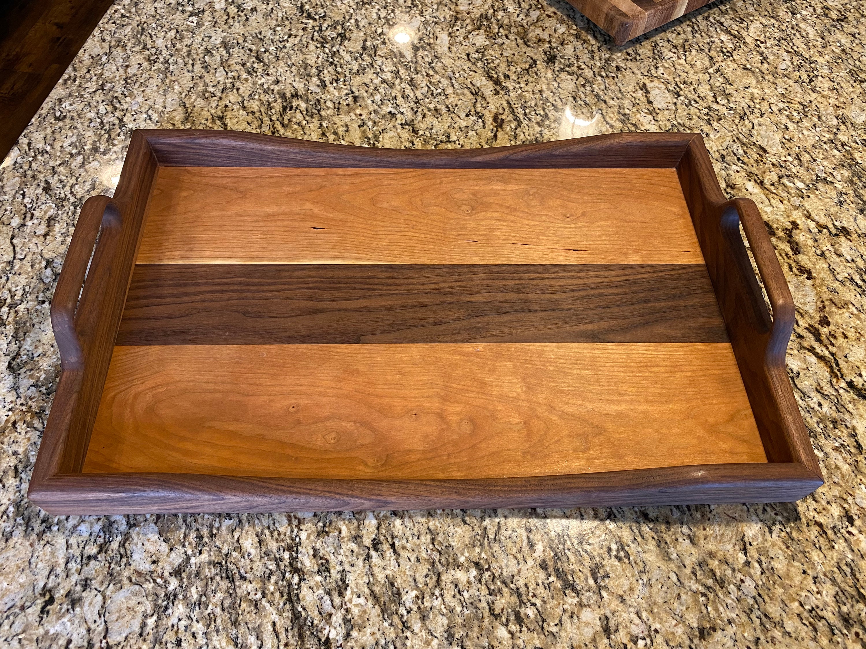 Handmade Walnut and Cherry Serving Tray - Etsy Canada