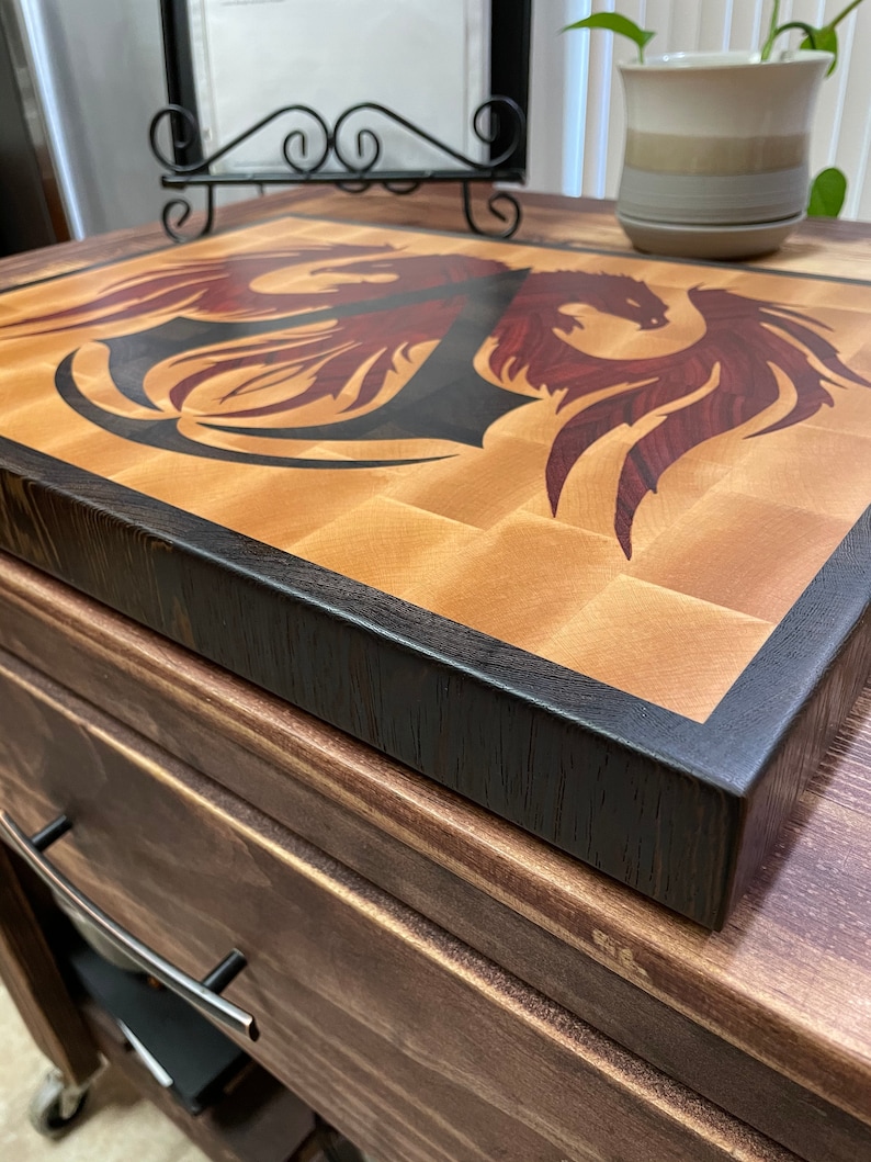 End Grain Custom Inlay Cutting Board - Etsy