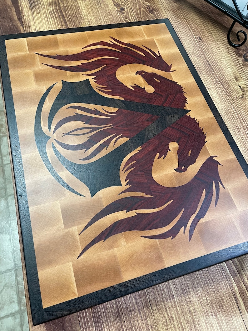 End Grain Custom Inlay Cutting Board - Etsy