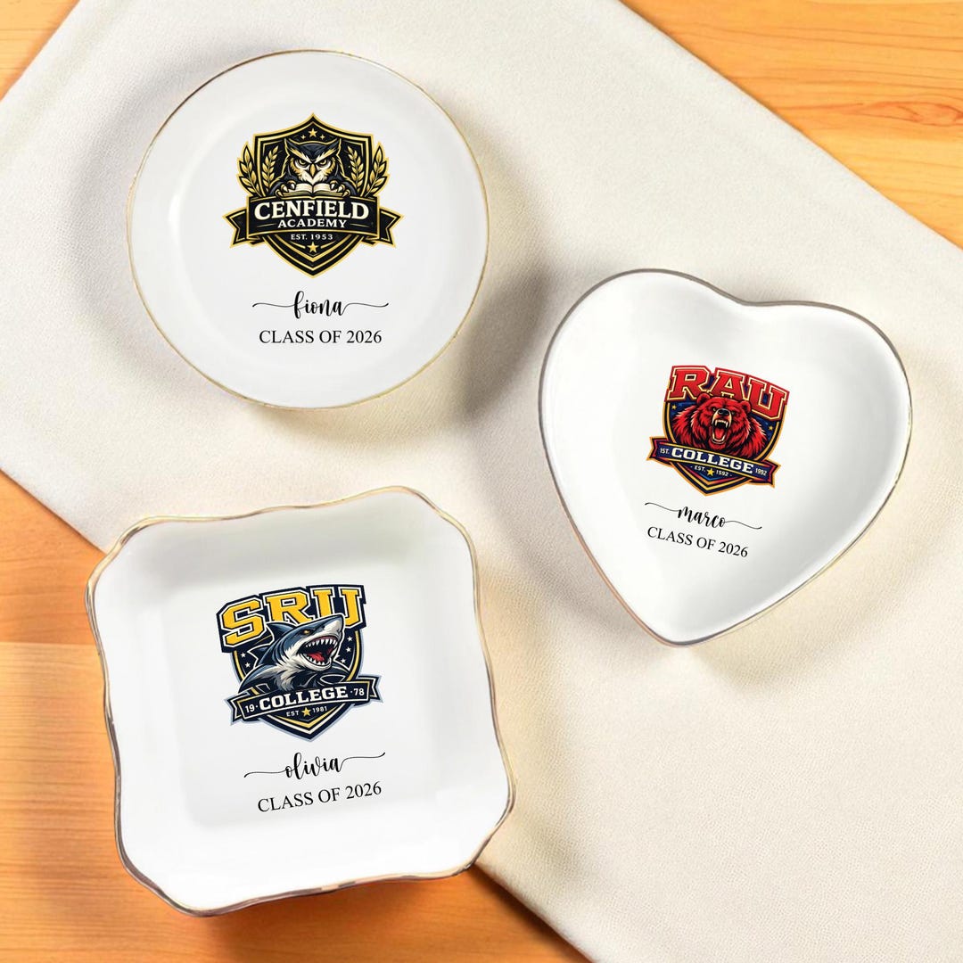 Custom Graduation Ring Dish Plate, Class of 2026 Graduation Gift for ...