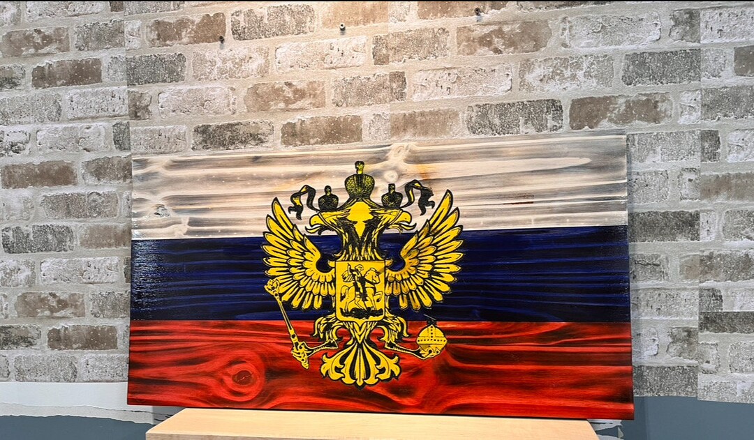 Russian Flag, 30”x16” Rustic Wood Flag, Russia - Etsy