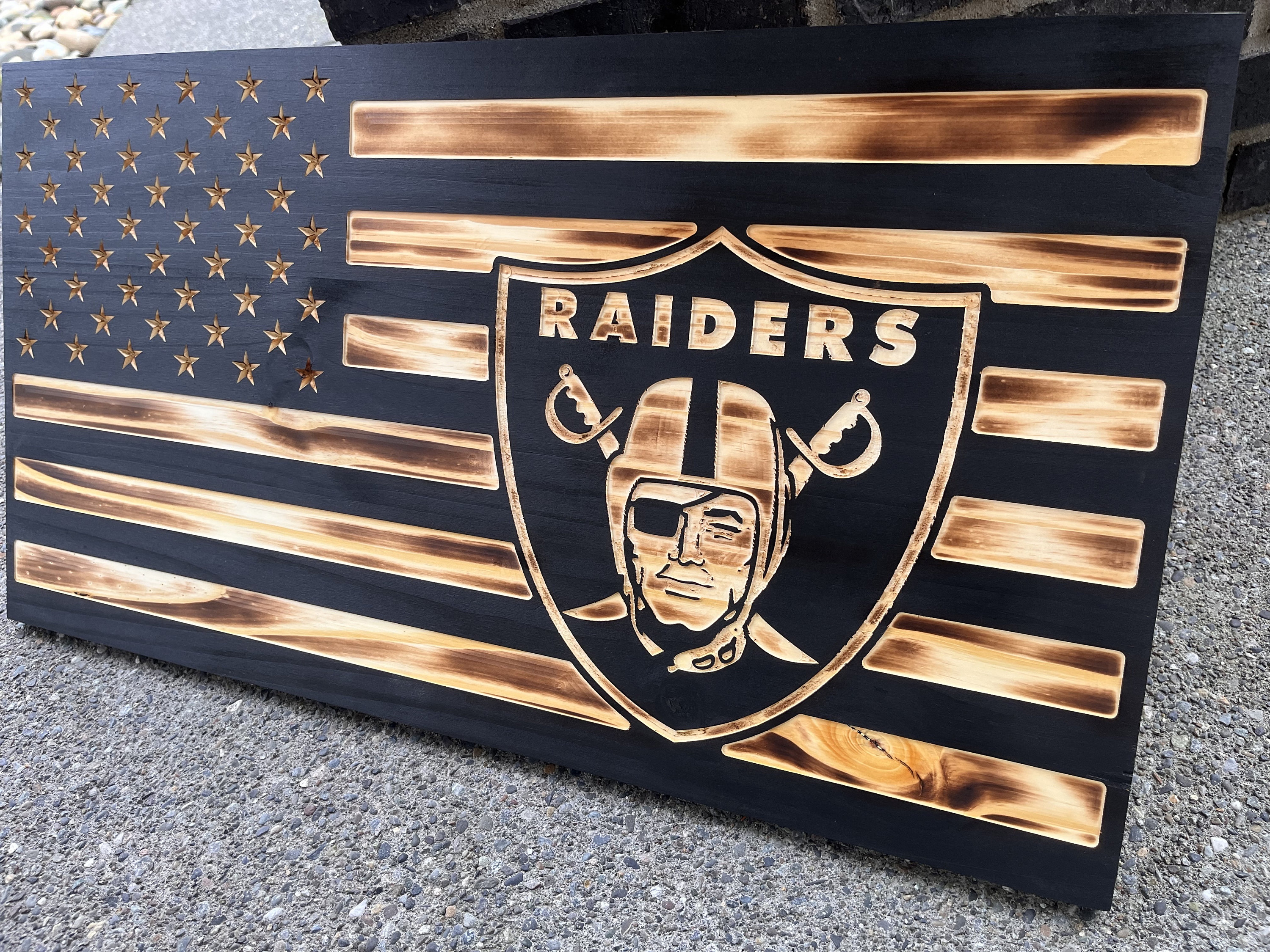 Raiders American Flag, Football, American Flag, American Football - Etsy