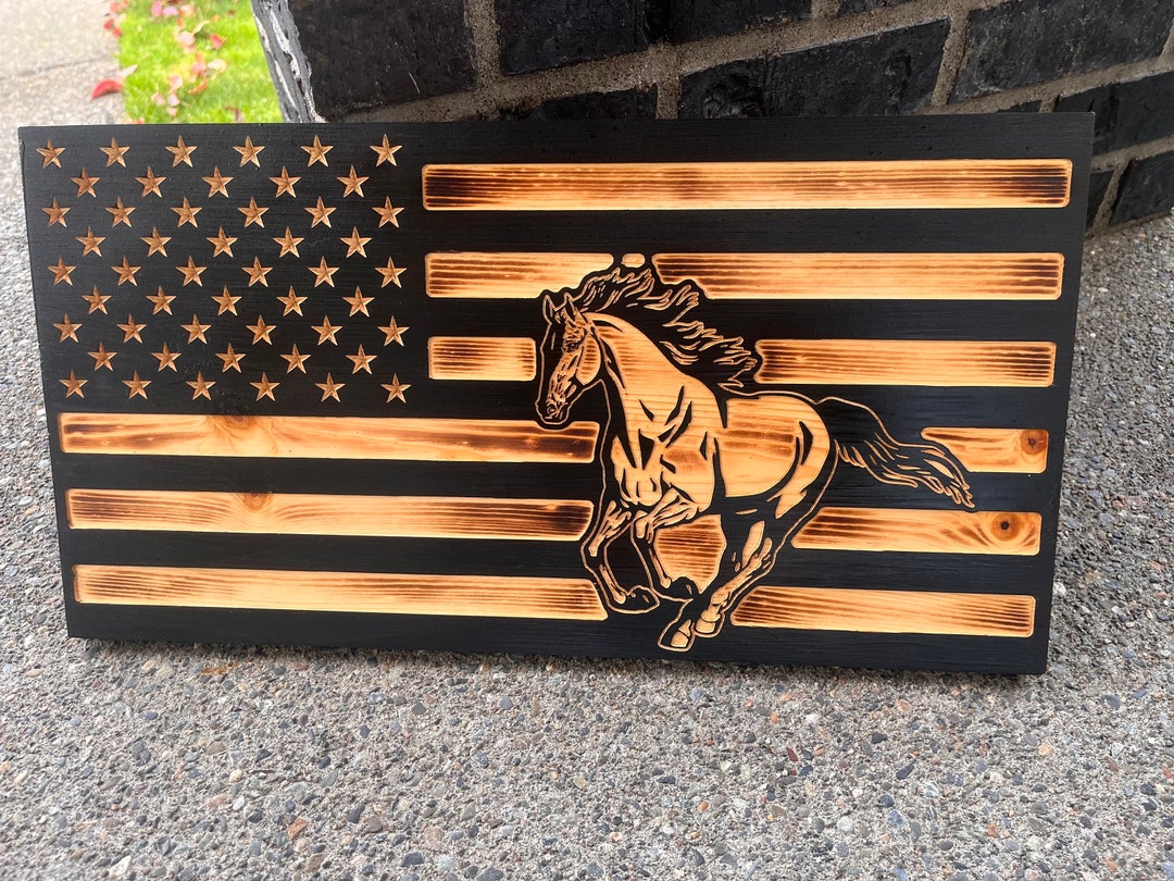 Rustic Wood Flag, Rustic American Flag, Custom Wood Art, Distressed ...