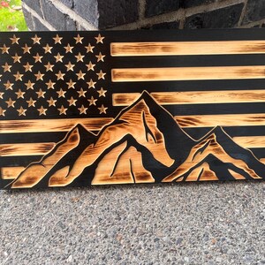 Rustic Wood Flag, Rustic American Flag, Custom Wood Art, Distressed ...