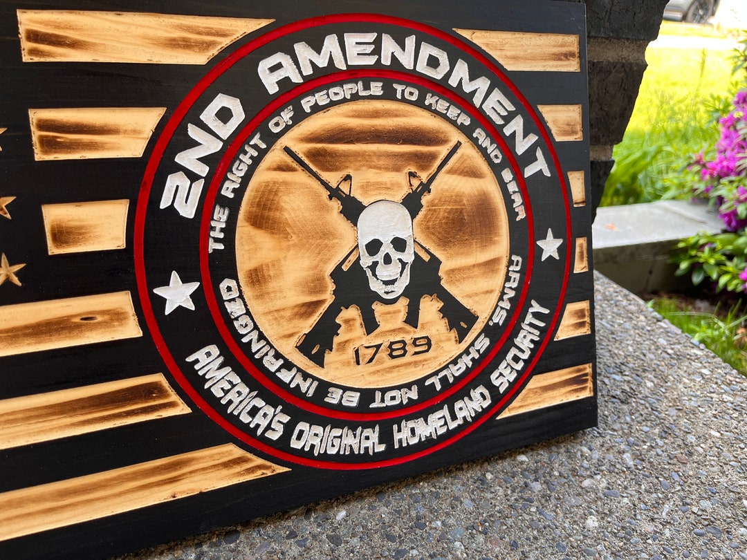 2nd Amendment Flag, Rights to Bare Arms Flag, Rustic American Flag - Etsy