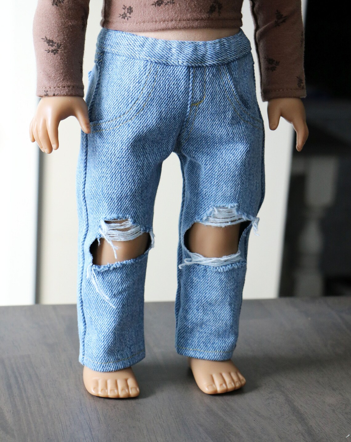 Straight Leg Jeans PDF Printable Sewing Pattern for 18 Inch Dolls - Etsy