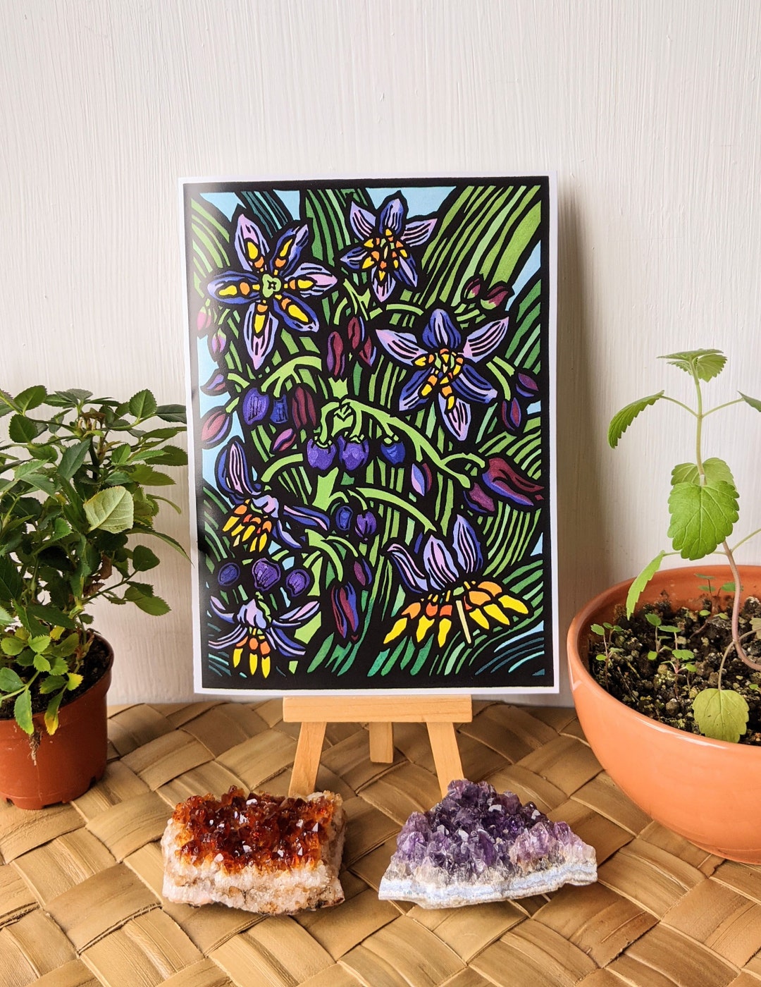 Uki Uki Flowers Card Set of 4 - Etsy