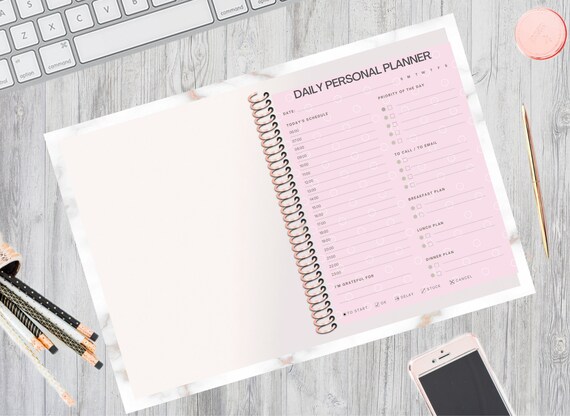 Simple Daily Planner Printable Daily Planer Daily Planner - Etsy