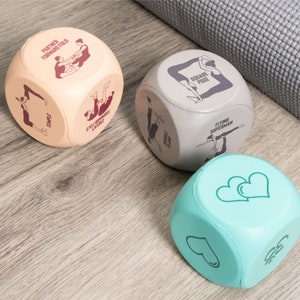 Yoga Duo Dice - Exercise Fun Foam Dice for Adults, 2 Pose Dice and 1 ...