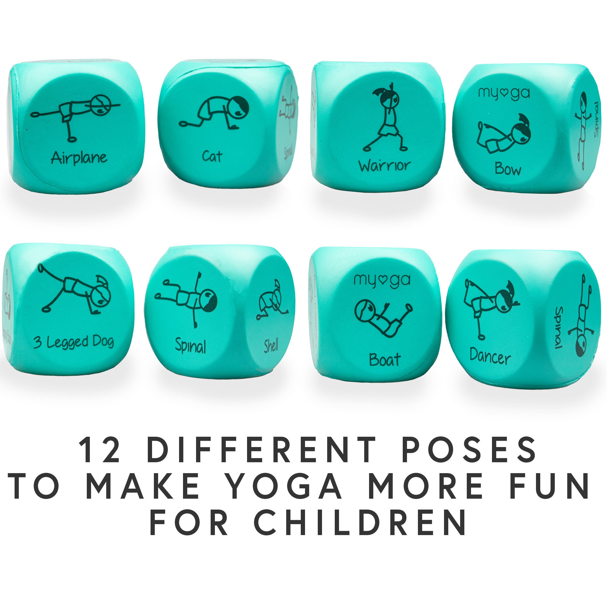 Children's Set of 3 Yoga Dice - Etsy Canada