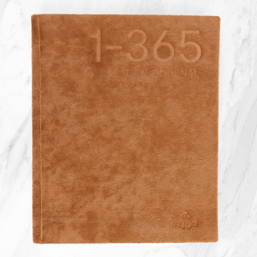 365 Days Journal - A5 Suede Hardback Blank Notebook Personal Organizer ...