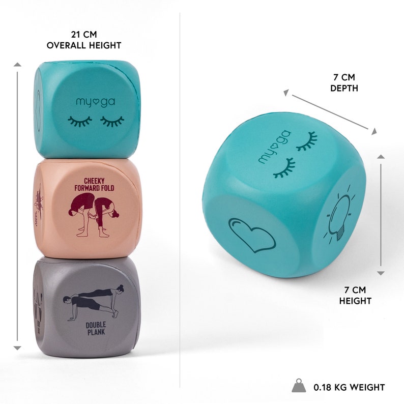 Yoga Duo Dice Exercise Fun Foam Dice for Adults 2 Pose Dice - Etsy UK