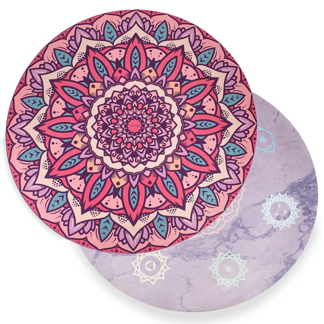Circle Yoga Mat Vegan Yoga Mat Round Mandala Yoga Mat Vegan - Etsy España