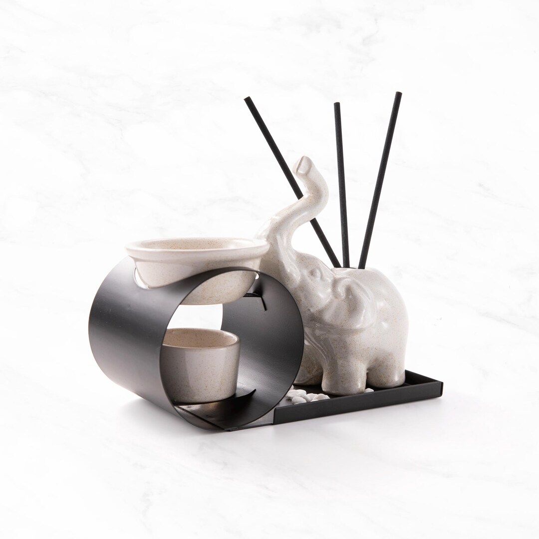 Myga Elephant Oil Burner & Reed Diffuser - Etsy