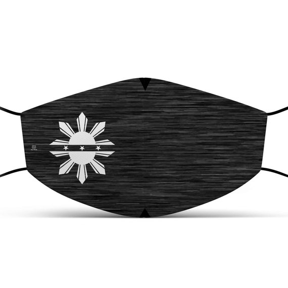 Heathered Black PI Face Mask With Pocket Wrap Around Facemask - Etsy