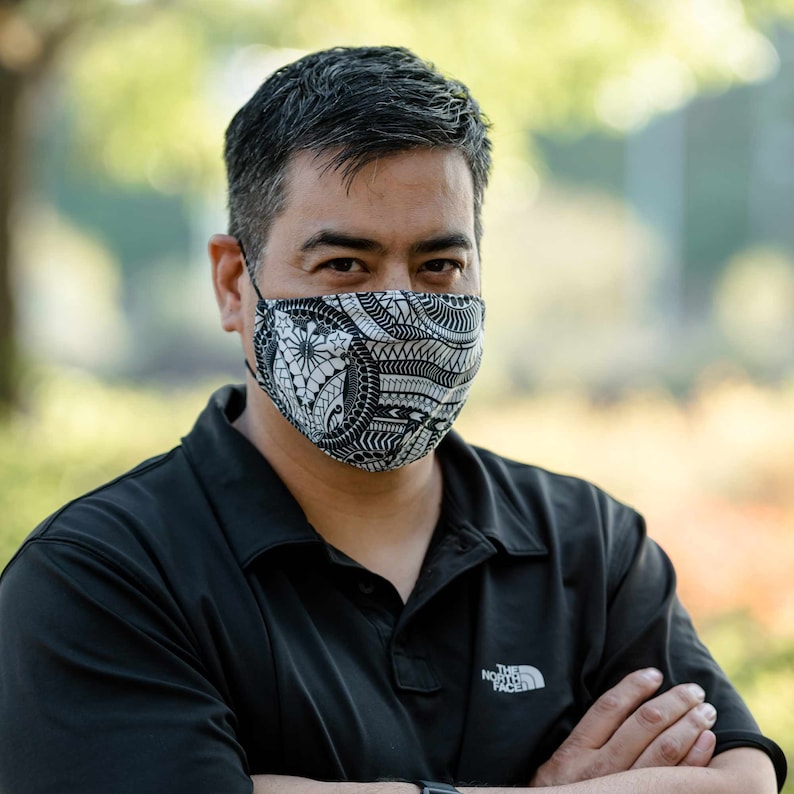 Filipino Polynesian Tattoo Mask Face Mask for Men and Women | Etsy