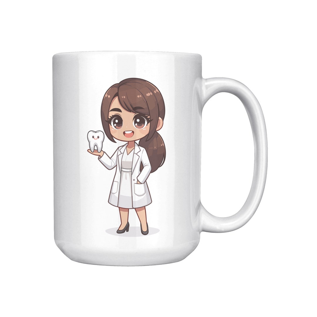 Dentist Coffee Mug Cartoon Dentist Gift Ideas Adorable - Etsy
