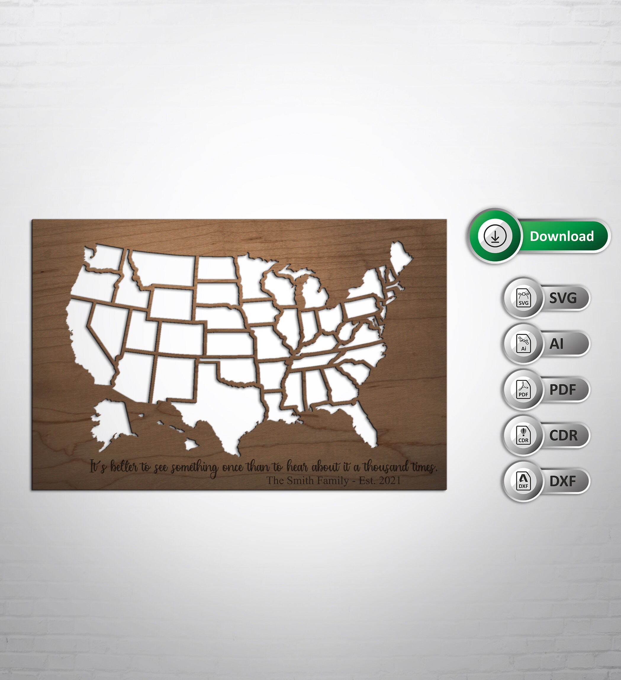 United States Map Svg, United States Travel Map Svg, Custom USA Map Svg ...