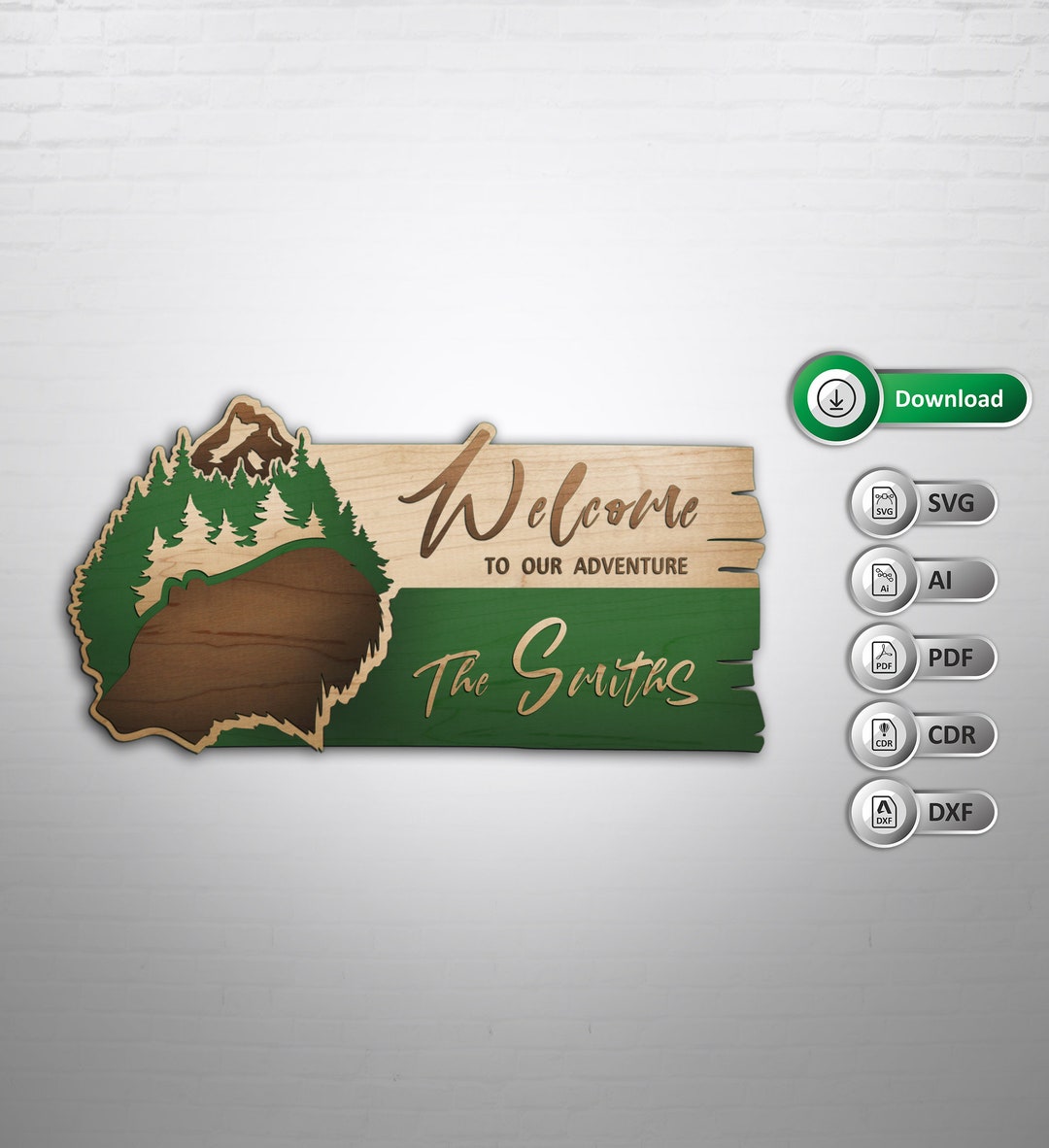Wooden Welcome Stand SVG, Welcome Park Sign SVG, Navigation Sign SVG ...