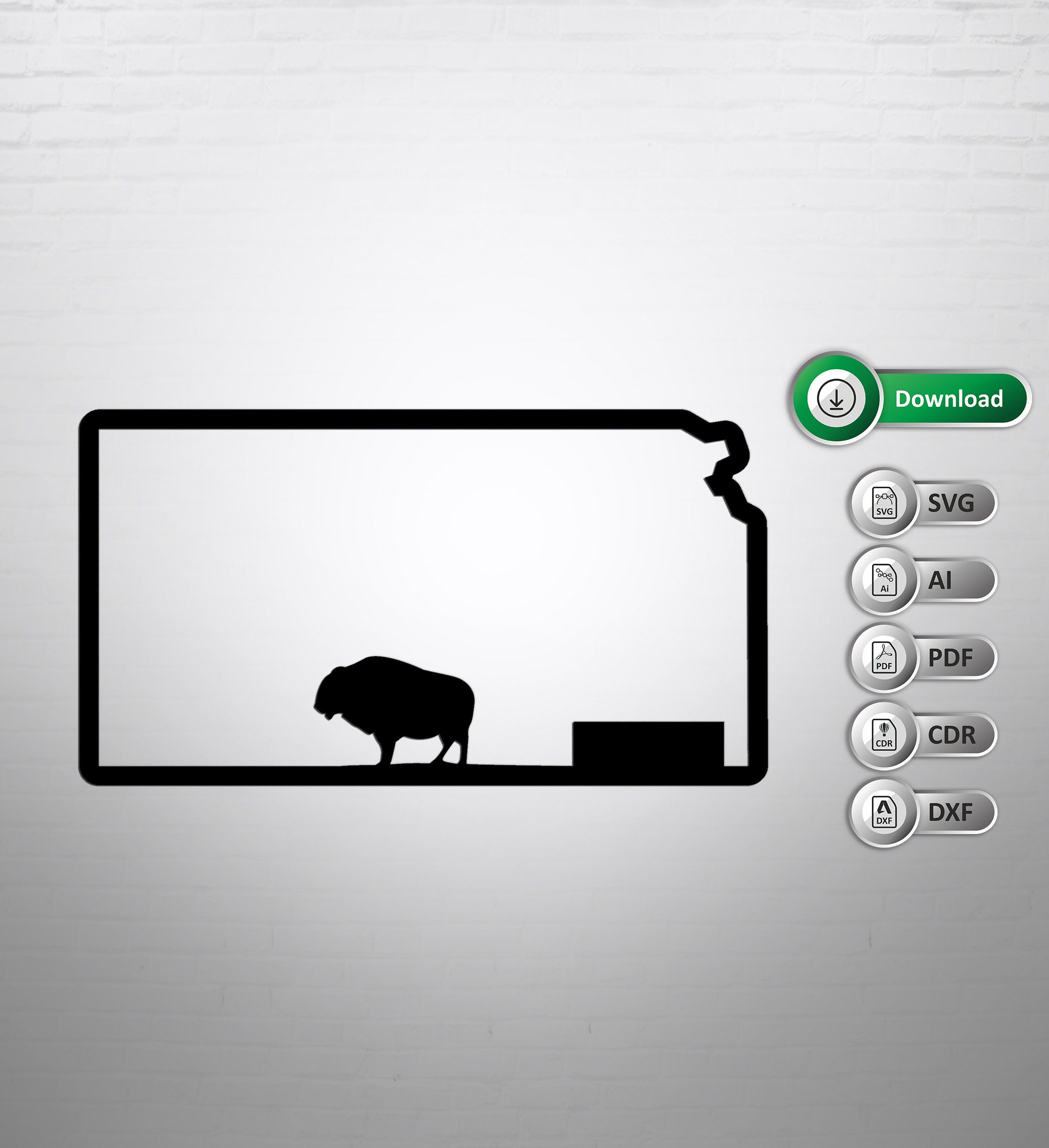 Kansas SVG, Laser Cut File, American States, United States SVG, Cricut ...