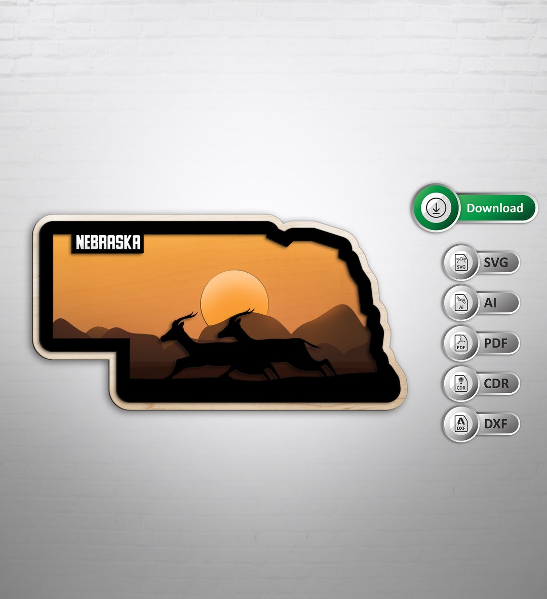 Nebraska SVG, Laser Cut File, American States, United States SVG ...
