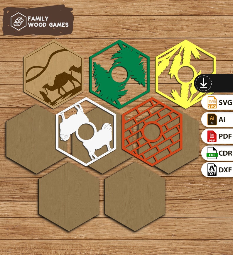 Wooden Game Board SVG Compatible With Settlers Standard-size | Etsy