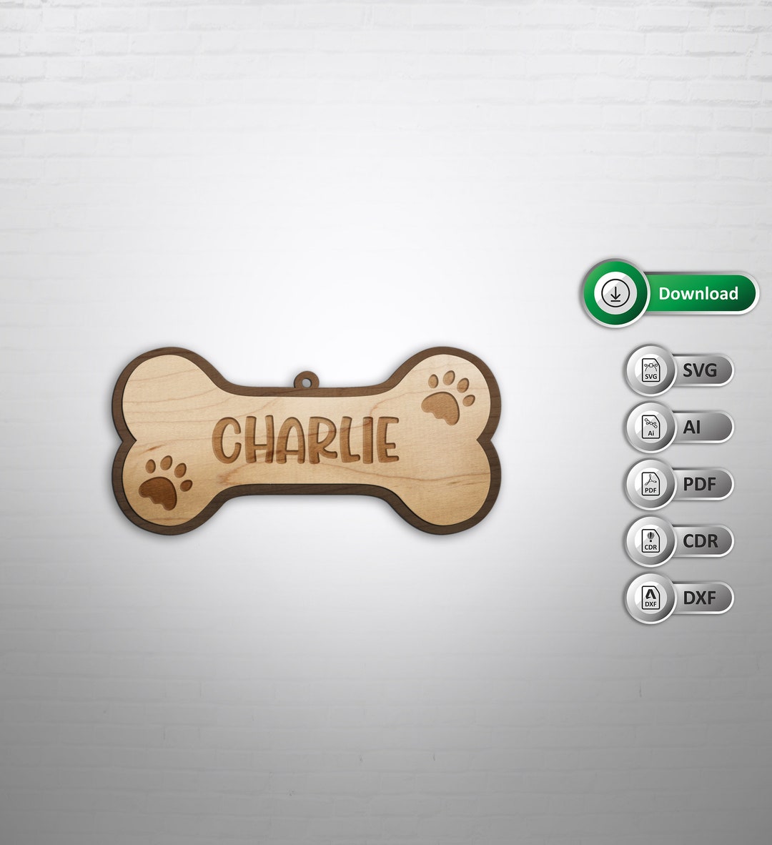 SVG Dog Bone, File for Cut, Custom Pet Tag, Dog Bone SVG, Cut Files ...
