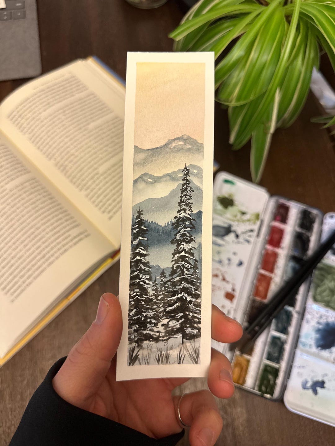 Frosted Sunrise Bookmark (original Painting) - Etsy