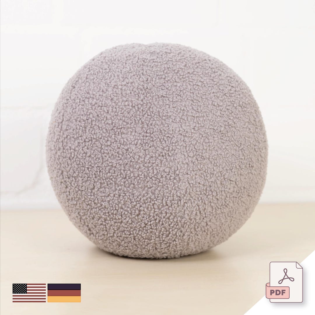 Sewing Pattern and Illustrated Instructions for Ball Cushion With 6 ...