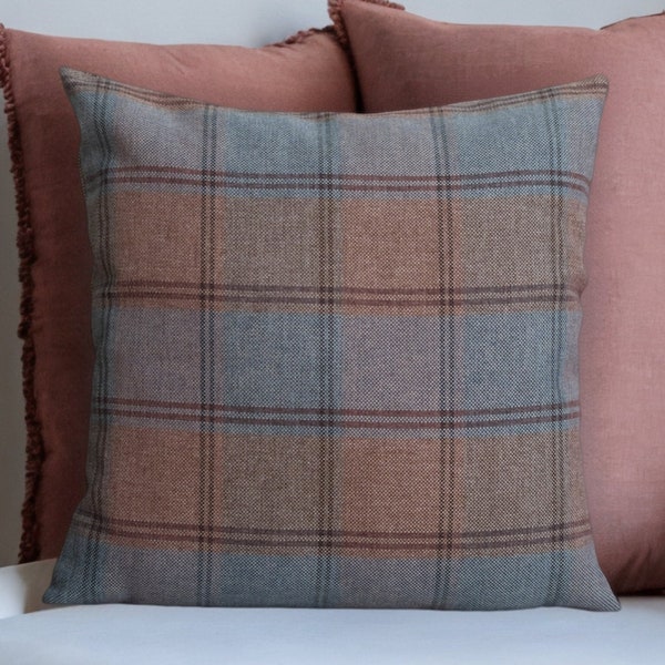 Blue Brown Pillow - Etsy