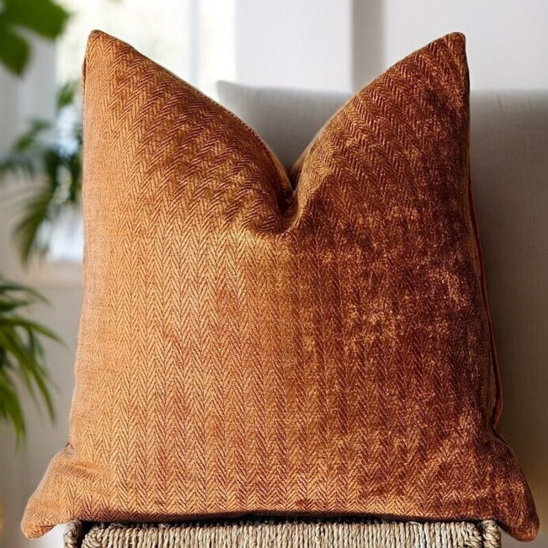 Burnt Orange Pillow - Etsy