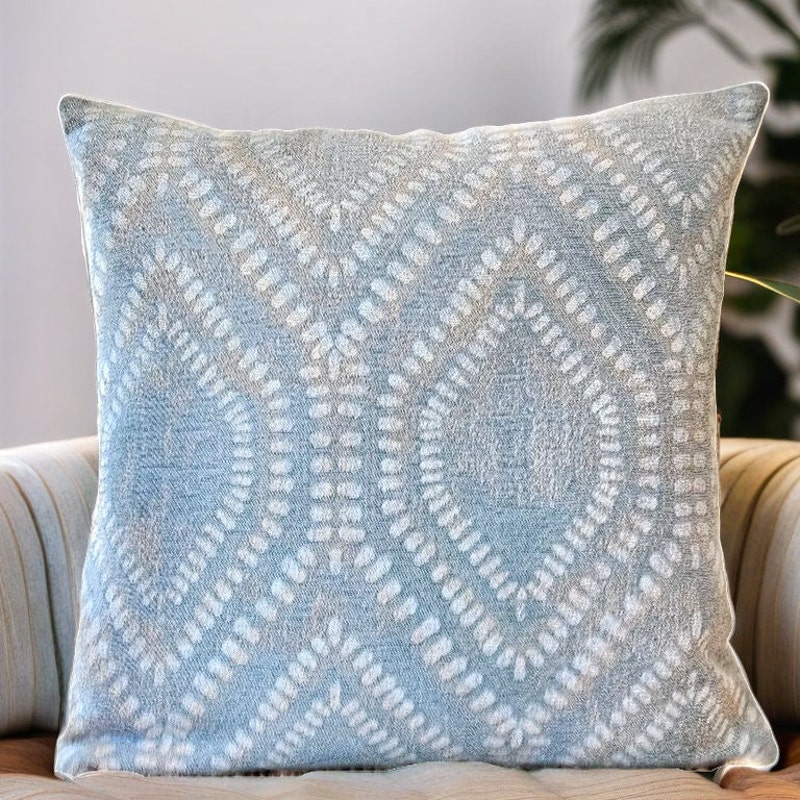 Blue Boho Pillow - Etsy