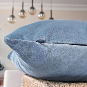 Ice Blue Pillow, Blue Velvet Pillow, Luxury Throw Pillow, Light Blue ...