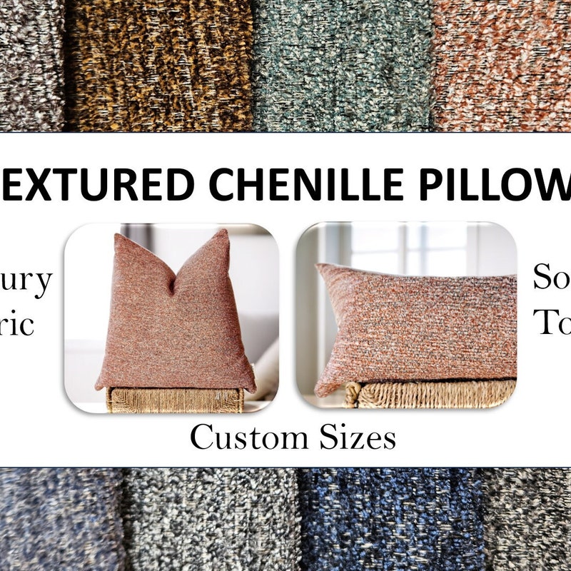 Chenille Pillow - Etsy