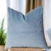 Ice Blue Pillow, Blue Velvet Pillow, Luxury Throw Pillow, Light Blue ...