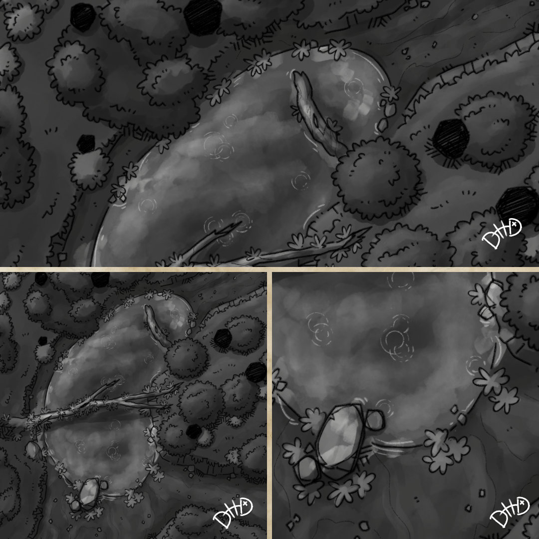 Dnd/rpg Encounter Maps - Stagnant Pool - Etsy