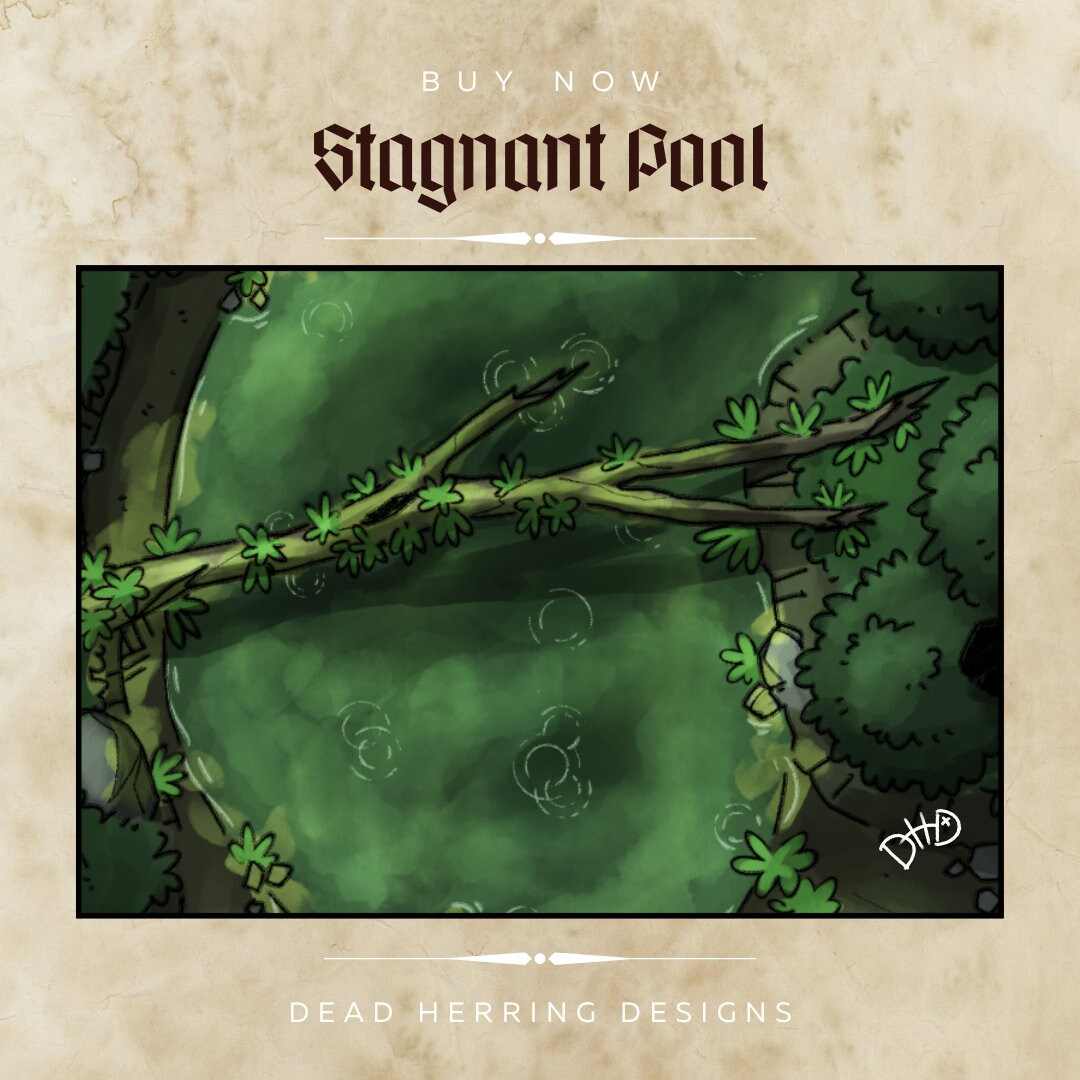 Dnd/rpg Encounter Maps - Stagnant Pool - Etsy