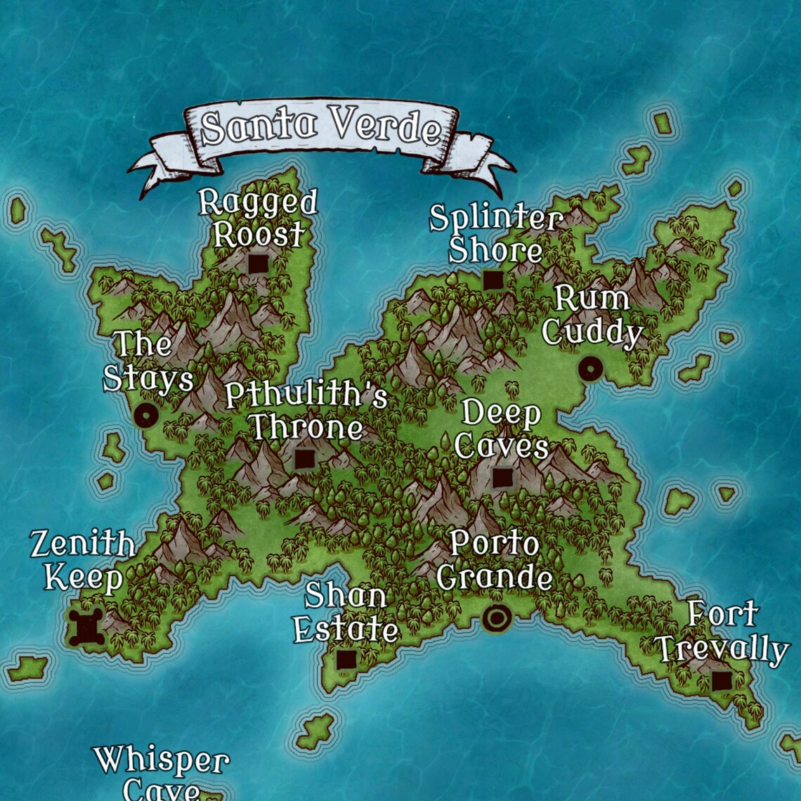 Dnd/rpg Region Maps Azure Isles Bundle - Etsy