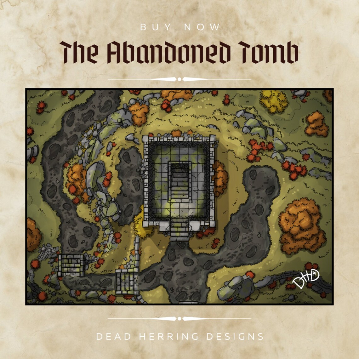 Dnd/rpg Encounter Maps - the Abandoned Tomb & Dungeon - Etsy
