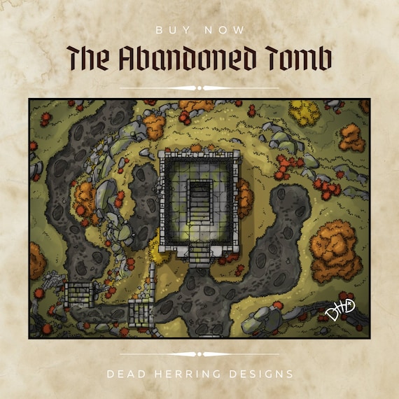 Dnd/rpg Encounter Maps the Abandoned Tomb & Dungeon - Etsy