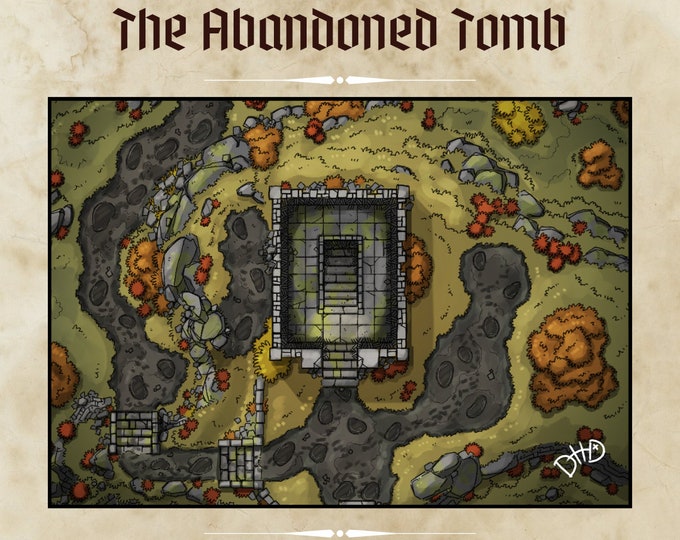 Dnd/rpg Encounter Maps the Abandoned Tomb & Dungeon - Etsy
